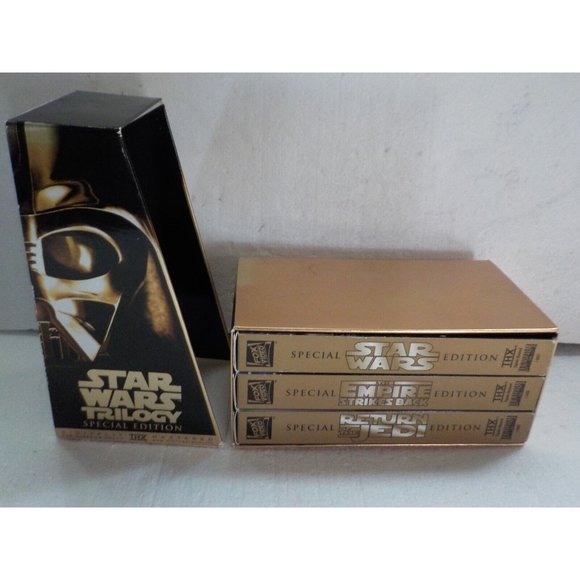 Star Wars | Other | Vhs Star Wars Trilogy 997 Special Edition Gold Box Set 2th Century Fox Video ...